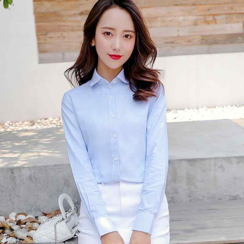 シャツ レディース 綿 オックスフォード 長袖 ブラウス コットン チュニック カジュアル デイリー オフィス かわいい ドール スクエアネック 春秋