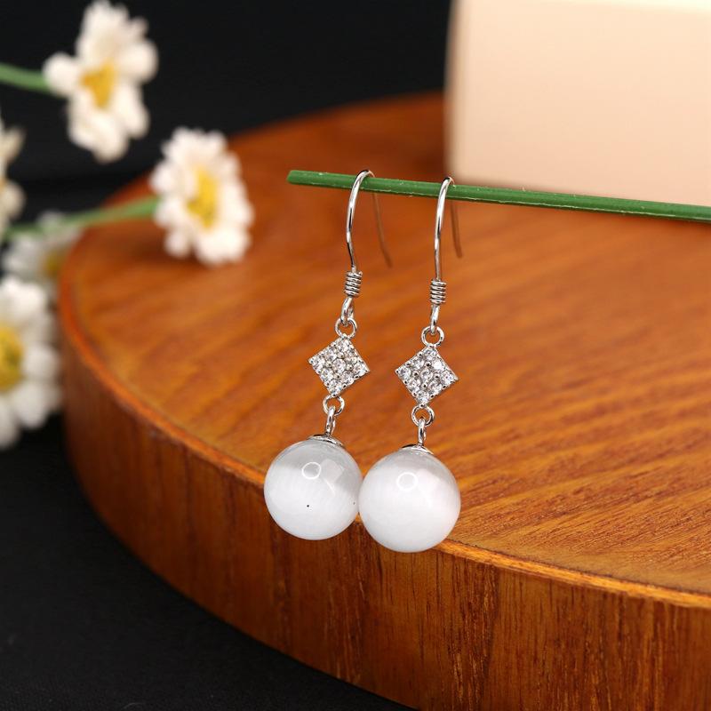 ピアス レディース キャッツアイ s925 シルバー 合成真珠 イヤリング おしゃれ シンプル 菱形・素材: 925シルバー・デザイン: 幾何学型・加工方法: 電気メッキ・カラー: 合成キャッツアイ石, 合成白貝パール, 合成グレー貝パール...