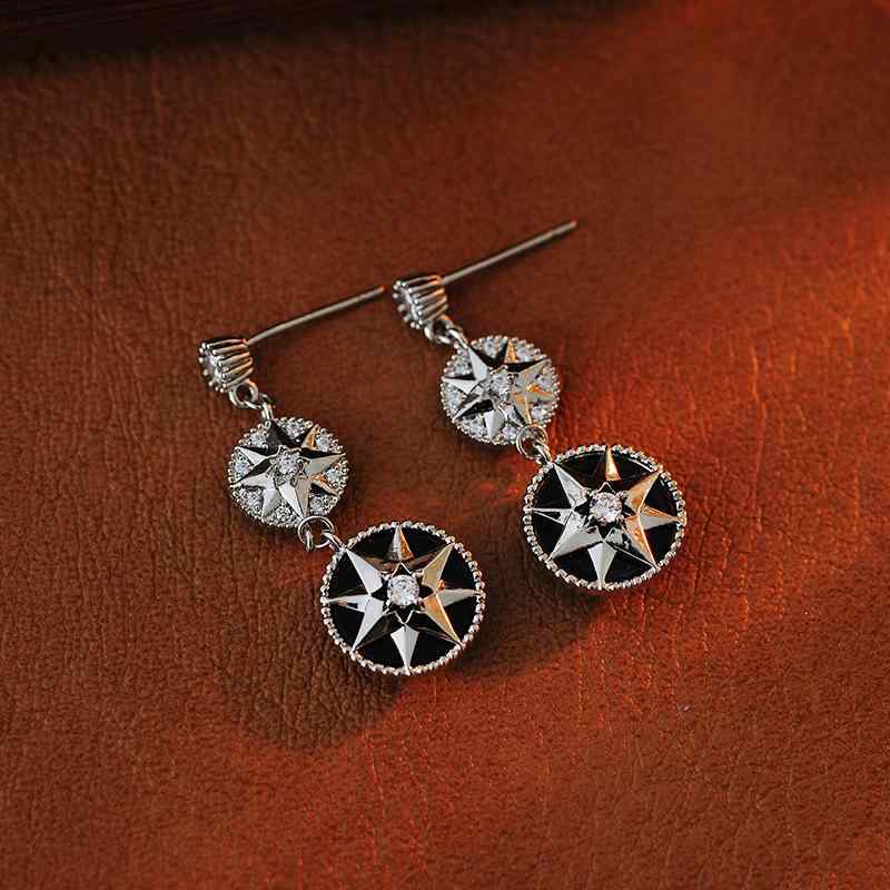 ピアス レディース 八芒星 貝母 羅針盤 ゴールド 小さめ デザイン性 レトロ 豪華感 高見え 大人かわいい イヤリング