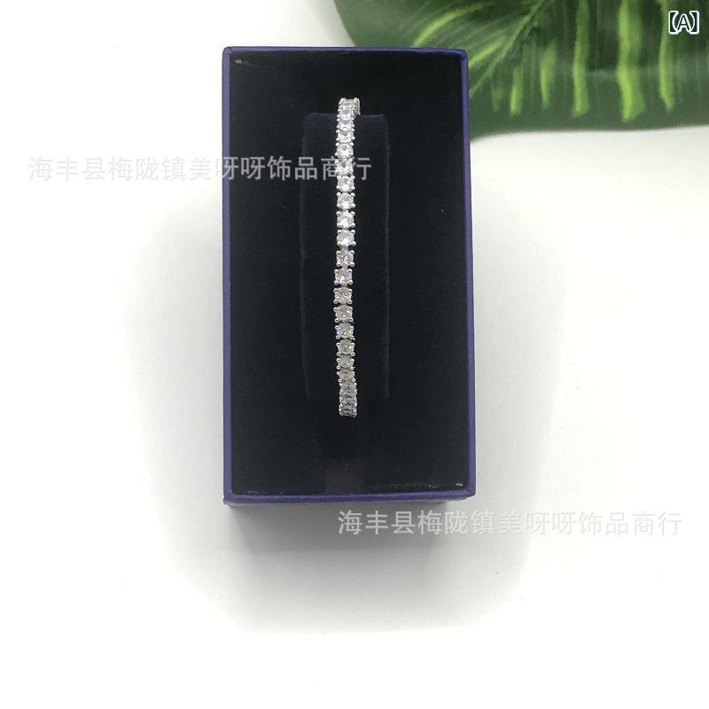 ブレスレット レディース テニスブレスレット ジルコニア 腕輪 シルバー 電気メッキ加工 キラキラ 普段使い フォーマル パーティー