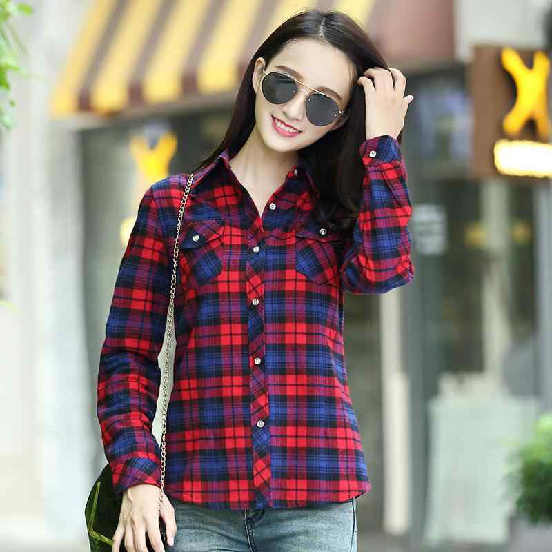 シャツ レディース 長袖シャツ チェック柄 裏起毛 あったか スリム 全綿 コットン ネルシャツ 秋冬・素材: 綿・柄: 格子柄・スタイル: カーディガン・袖丈: 長袖・着丈: 普通・ネックライン: Vネック・袖のタイプ: レギュラー袖・カ...