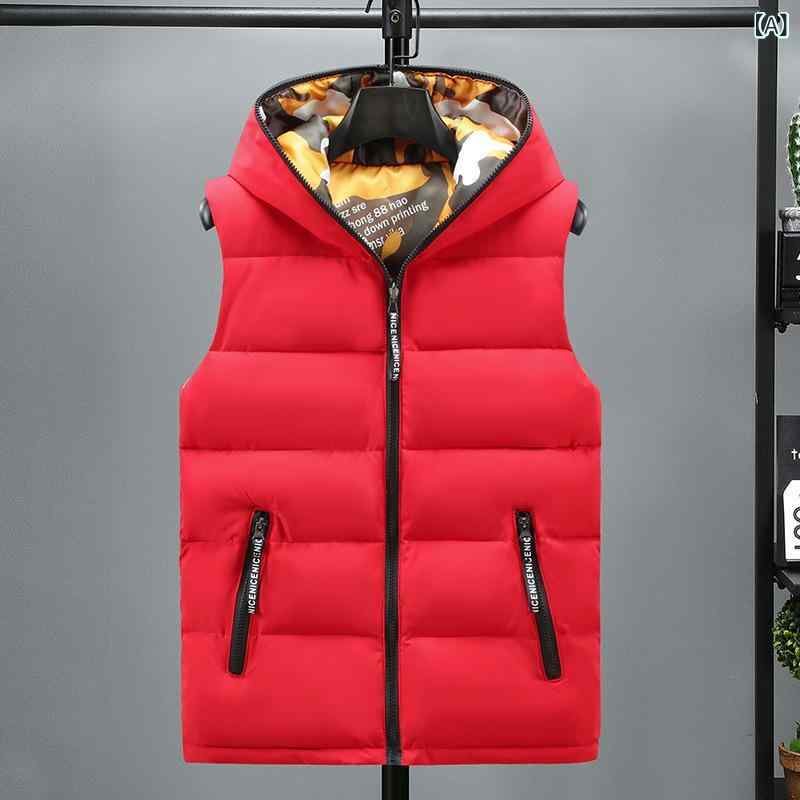 子供服 アウター ダウン風ベスト 男の子 中学生 高学年 カモフラ柄 ベスト 女の子 フード付き 厚手 防寒着 チョッキ 秋冬