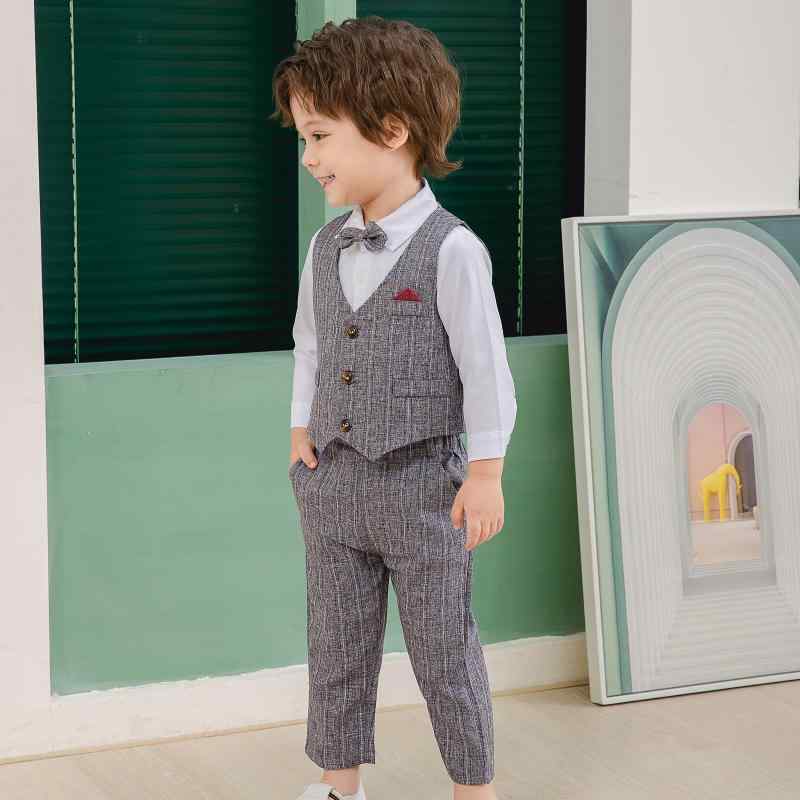 子供用フォーマルスーツ 男の子用 長袖シャツ ベスト 長ズボン 3点セット 子供服 発表会 結婚式 入園式 卒園式 七五三・対象性別: 男の子・スタイル: ・セット内容: パンツ.トップス・袖丈: 長袖・パンツ丈: 長ズボン・・柄: ストラ...