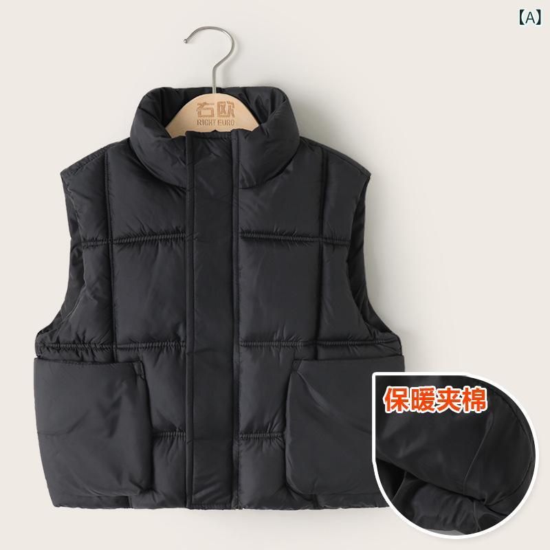ベビー服 子供用 ベスト 中綿入り あったか 秋冬 冬 上着