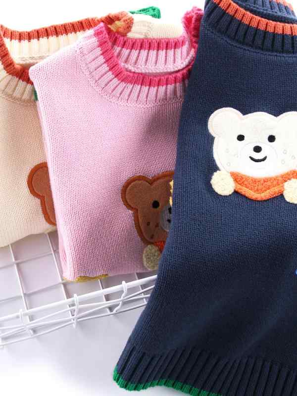 ベビー服 子供用 ベスト 春秋 A類 綿 ニット チョッキ 男の子 女の子 韓国