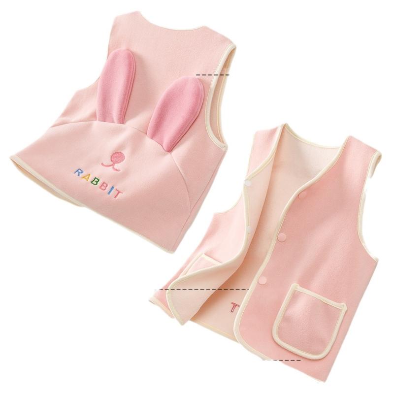 子供服 ベスト 秋冬 男の子 ベビー かわいい フリース チョッキ 女の子 アウター 厚手 あったか 防寒・スタイル: カジュアル・適合年齢: 中小童(3~8歳，100~140cm)・デザイン: 開襟・柄: カートン・厚さ: 厚手・フード:...