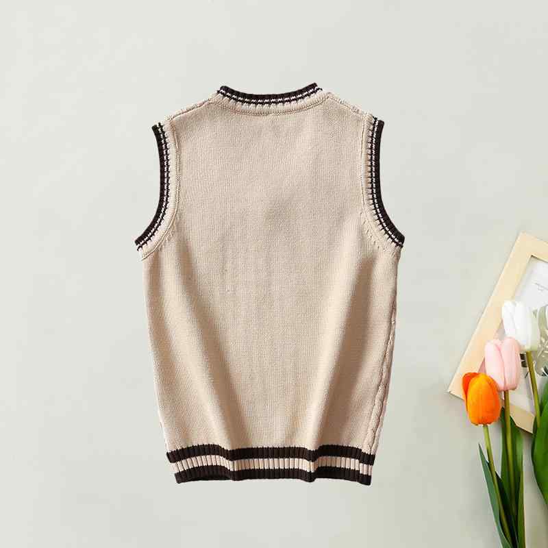 ベスト 子供服 男の子 ニットベスト スクールベスト 学生制服風 毛糸 チョッキ 女の子 ニット 幼稚園 保育園・性別: 中性/男女兼用・スタイル: 学院・適合年齢: 中小童(3~8歳，100~140cm)・適合シーズン: 春秋,冬季,春季...
