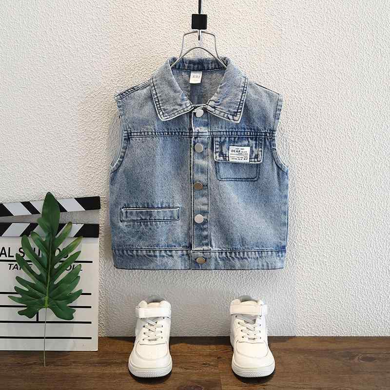 ベスト キッズ 男の子 デニム 春秋 子供服 韓国 カジュアル チョッキ アウター トップス