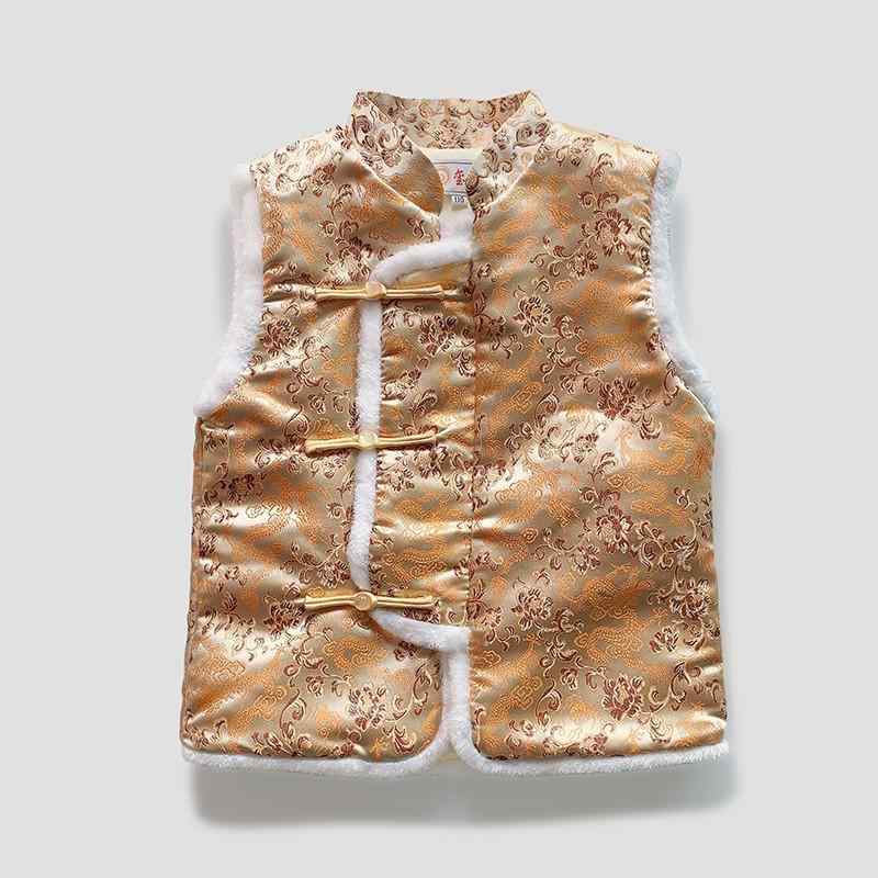 ベスト キッズ 唐装 中華風 男の子 中式 背心 秋冬 女の子 民族 衣装 普段着 かわいい おしゃれ
