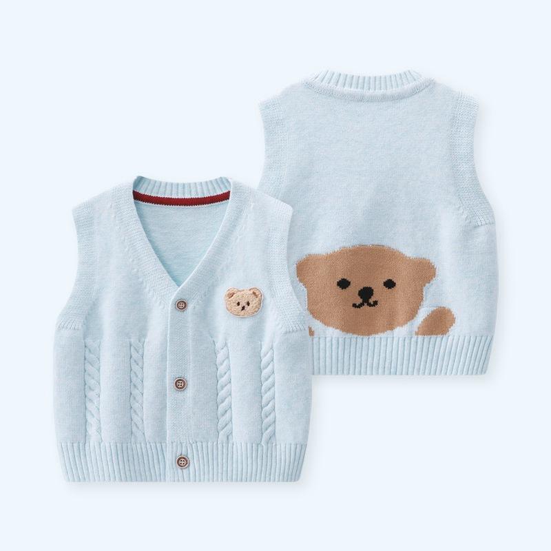 ベビー服 ベスト 秋冬 男の子 ニット 小背心 秋 カーディガン 子供服 秋物 チョッキ 女の子