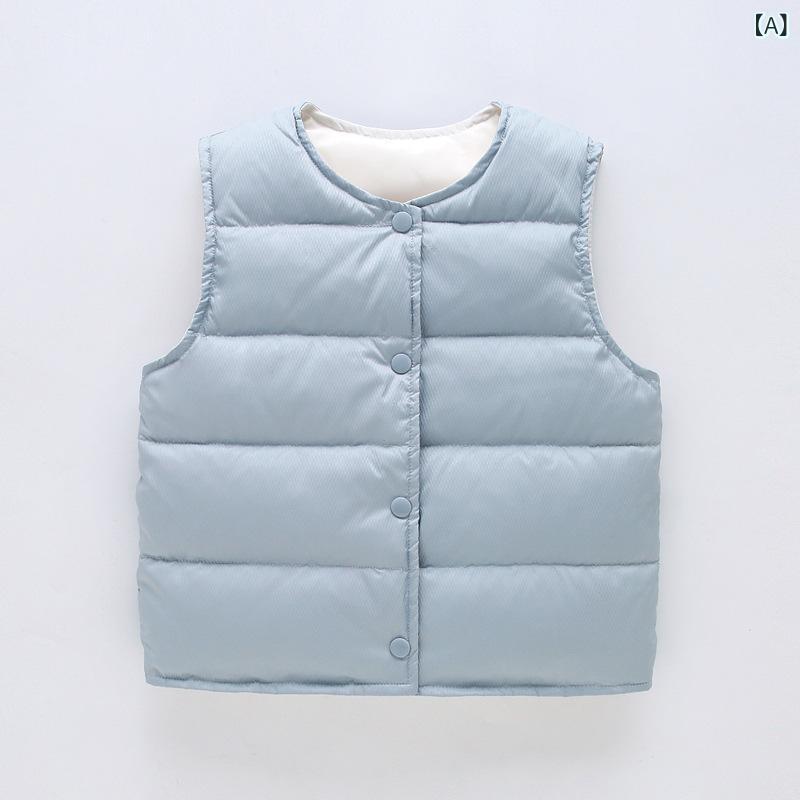 ダウンベスト キッズ 子供 超軽量 90% ダウン 男児 女児 厚手 防寒 あったか ベスト