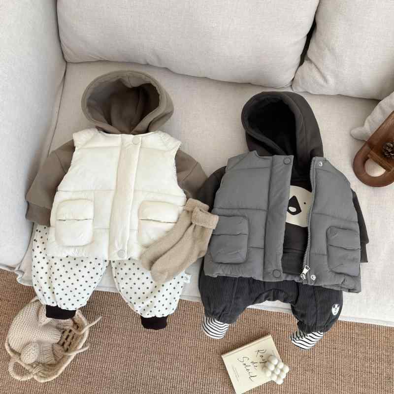 ベスト キッズ 男性用 ベビー 中綿入り あったか 防寒 アウター チョッキ かわいい オシャレ