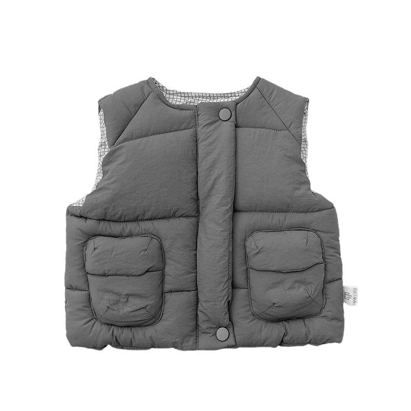 ベスト 子供服 男の子 冬用 中綿入り 厚手 アウター チョッキ 暖かい おしゃれ かわいい・適用性別: 男女兼用・スタイル: 韓国版・適合年齢: 幼児(1~3歳，80~100cm)・適合シーズン: 冬・生地加工: 柔らかく加工・デザイン:...