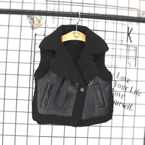 ベスト キッズ 子供 秋冬 羊毛風ボア 裏起毛 あったか アウター ベビー 子供服 防寒 韓国