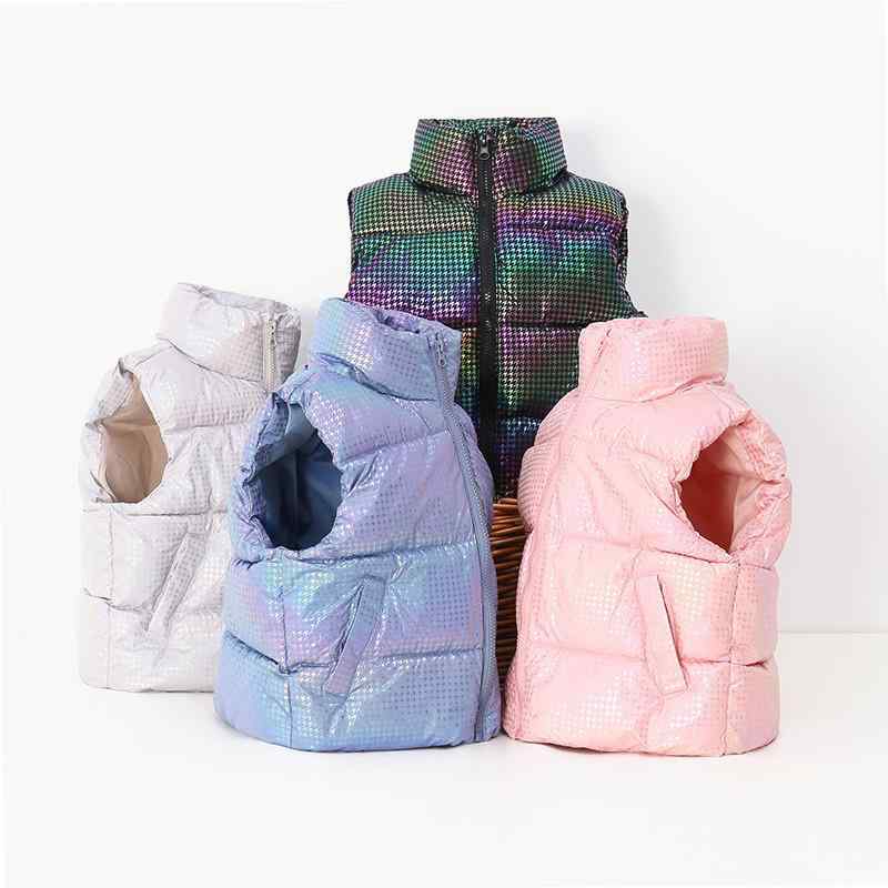 2子供用ベスト 秋冬 男の子 女の子 中綿 ダウン風 あったか アウター チョッキ
