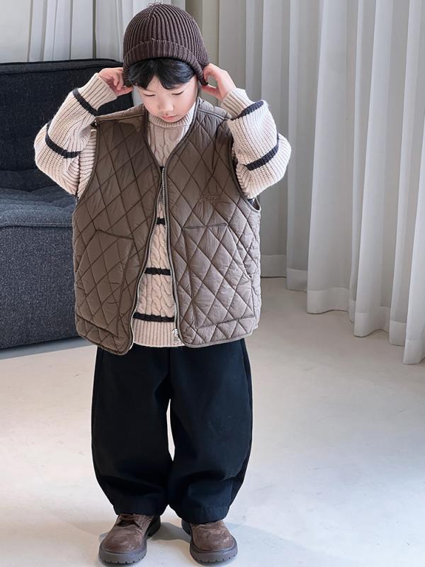 ベスト キッズ 男の子 中綿入り 秋冬 アウター 子供 冬物 チョッキ 防寒