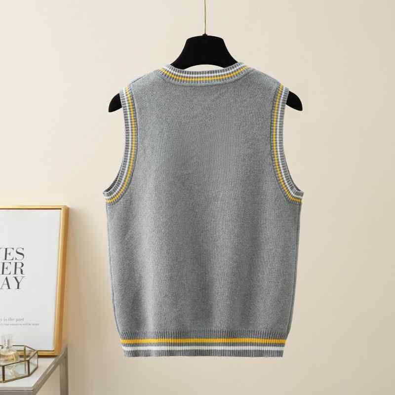 ベスト キッズ 子供 全綿 グレー 毛糸 ベスト 男の子 女の子 ニット 春秋