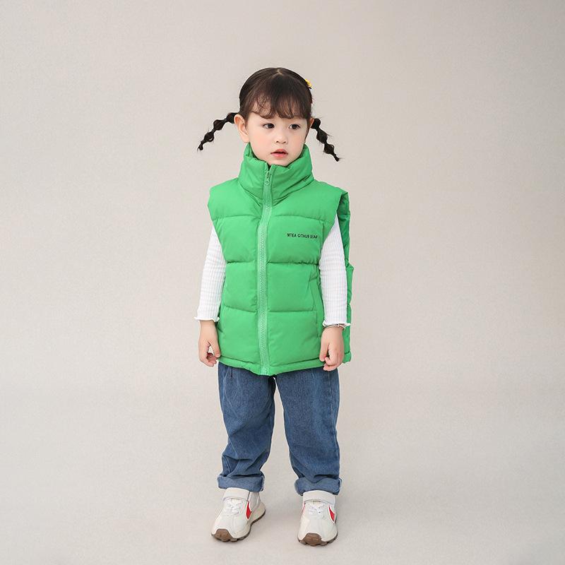 ベスト 子供服 男の子 ダウン風 中綿 防寒 秋冬 アウター チョッキ 暖かい 厚手 カジュアル