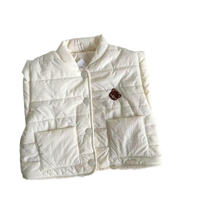 ベスト キッズ 子供服 男の子 女の子 裏起毛 韓国 小熊 あったか チョッキ 普段着 かわいい