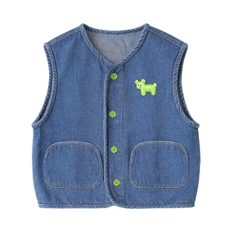 子供服 ベスト デニム 男の子 秋物 春秋 ベビー 小学生 トップス おしゃれ