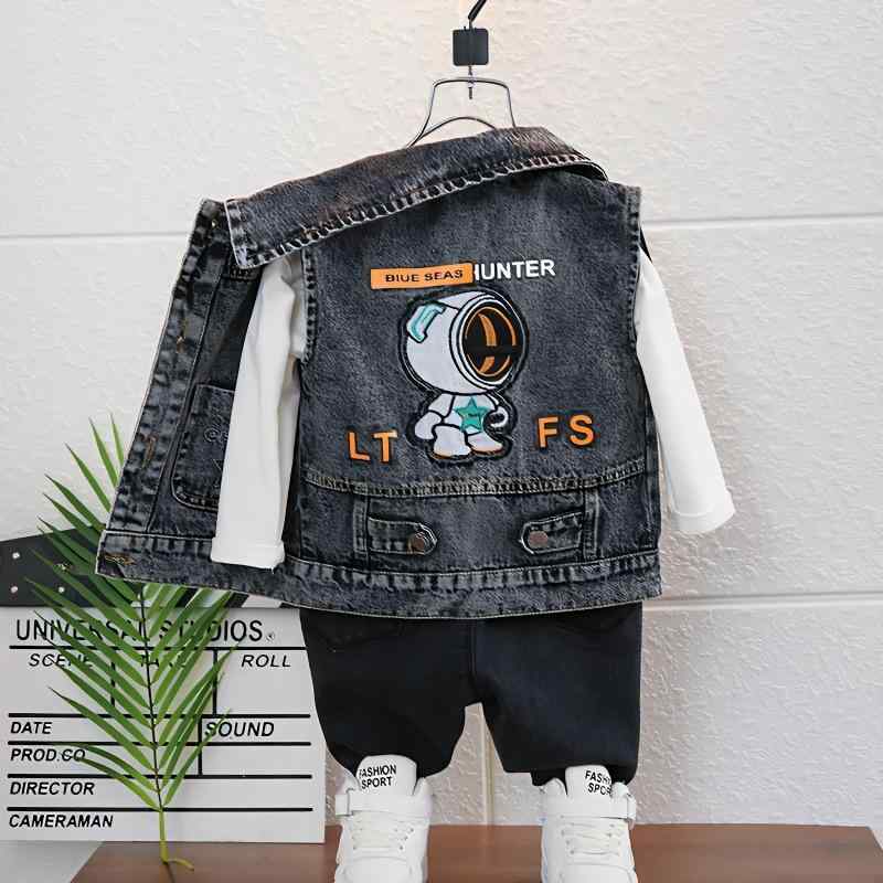 子供用ベスト キッズ 男の子 春秋 デニム 1歳 2歳 3歳 4歳 5歳 6歳 7歳 8歳 ゆったり 薄手 チョッキ アウター・適用性別: 男・スタイル: カジュアル・対象年齢: 中・高学年(8歳以上.140cm以上)・適合シーズン: 春秋...