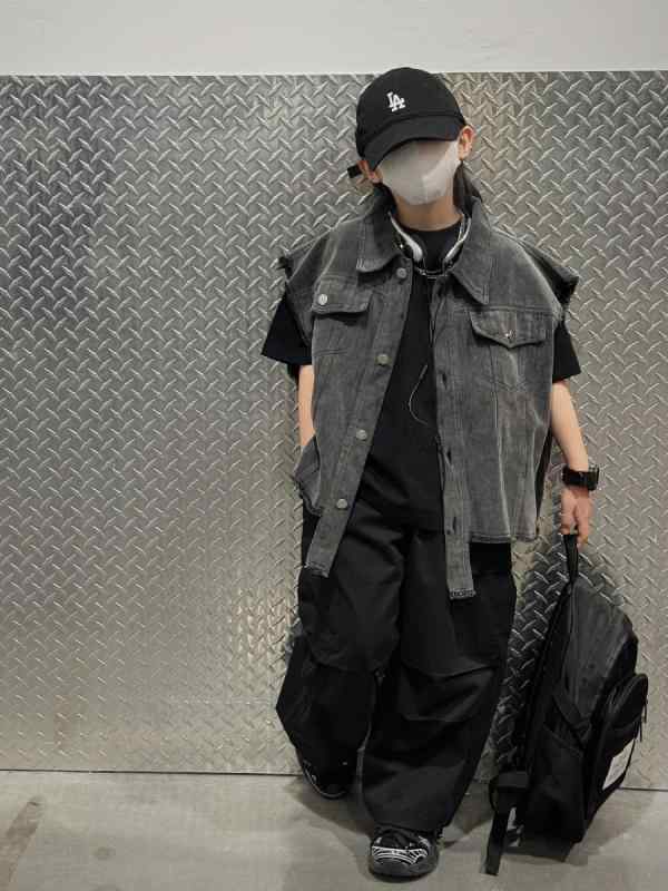 子供服 デニムベスト 男の子 春秋 ベスト 春物 アウター チョッキ ボーイズ 重ね着 おしゃれ かわいい