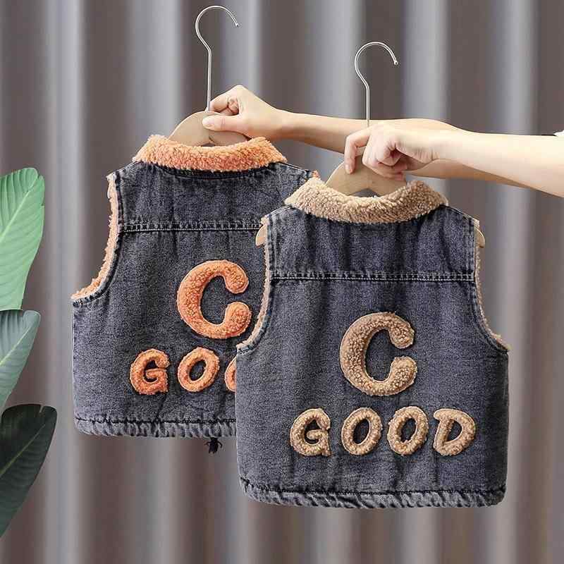 ベスト キッズ 男の子 デニム 裏起毛 秋冬 子供 チョッキ 防寒 おしゃれ かわいい