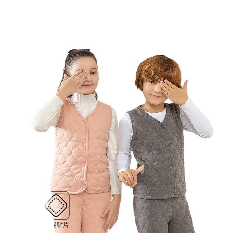 子供服 秋冬ベスト 裏起毛 男児 女児 スクールベスト 厚手 防寒 あったかインナー ベビー チョッキ