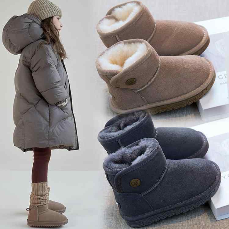 靴 キッズ スノーブーツ 子供用 皮毛一体 防水 防滑 保暖 綿靴 女の子 男の子 ベビー