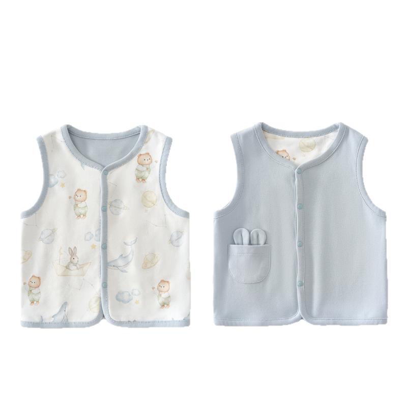 ベビー服 ベスト ダブルガーゼ 綿 秋 男女兼用 子供服 インナー 春秋 小さめ ベビー ベスト・適用性別: 男女兼用・スタイル: カジュアル・対象年齢: 乳幼児(1~3歳, 80~100cm)・季節: 春秋, 夏季, 冬季・生地加工: 磨...