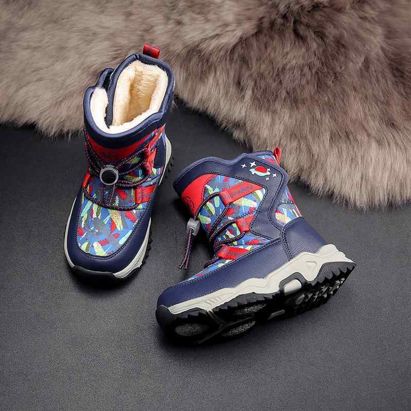 スノーブーツ キッズ 男の子 冬季 裏起毛 厚手 保温 皮毛一体 あったか 東北 綿靴[ "・性別: 男女兼用", "・靴の材質: レザー", "・対象年齢: 中童装(7-12歳),小童装(...