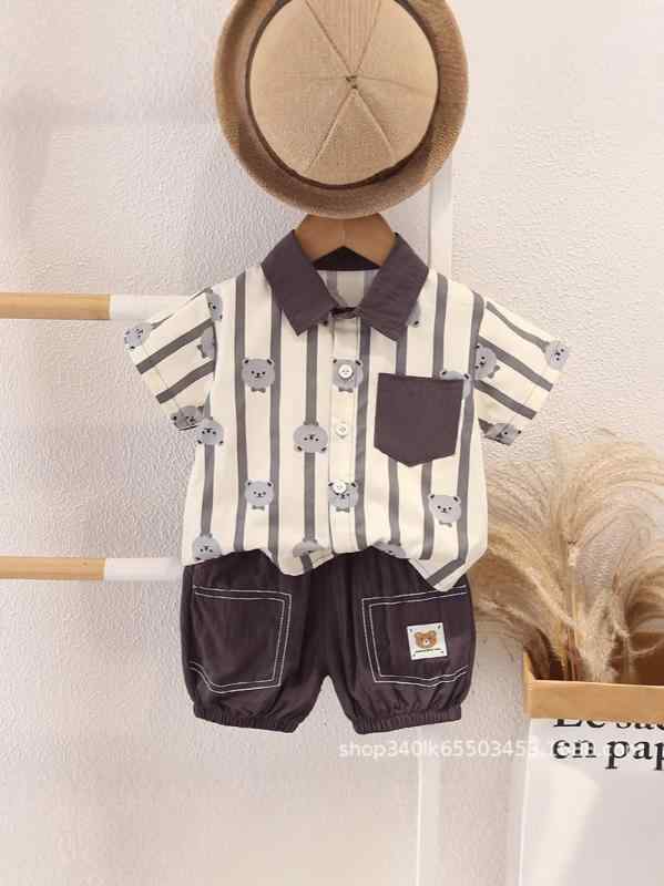 シャツ キッズ 男の子 半袖 シャツ 短パン セットアップ 子供服 カジュアル 普段着 おしゃれ 120 130 140 春夏