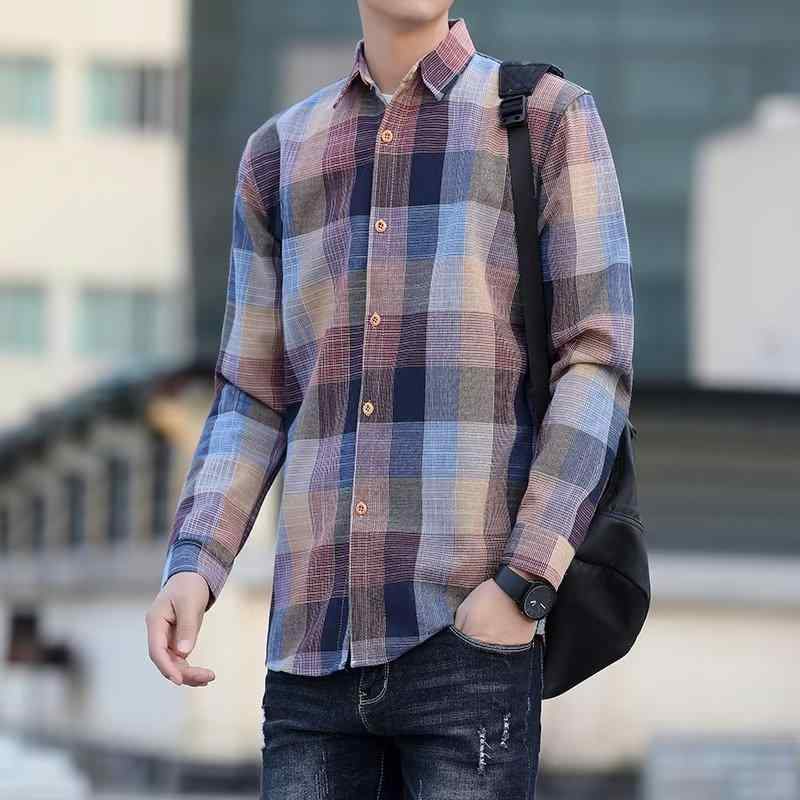 シャツ メンズ 男性用 長袖 韓国 ゆったり 秋冬 快適 トップス 羽織り ライトアウター カジュアル