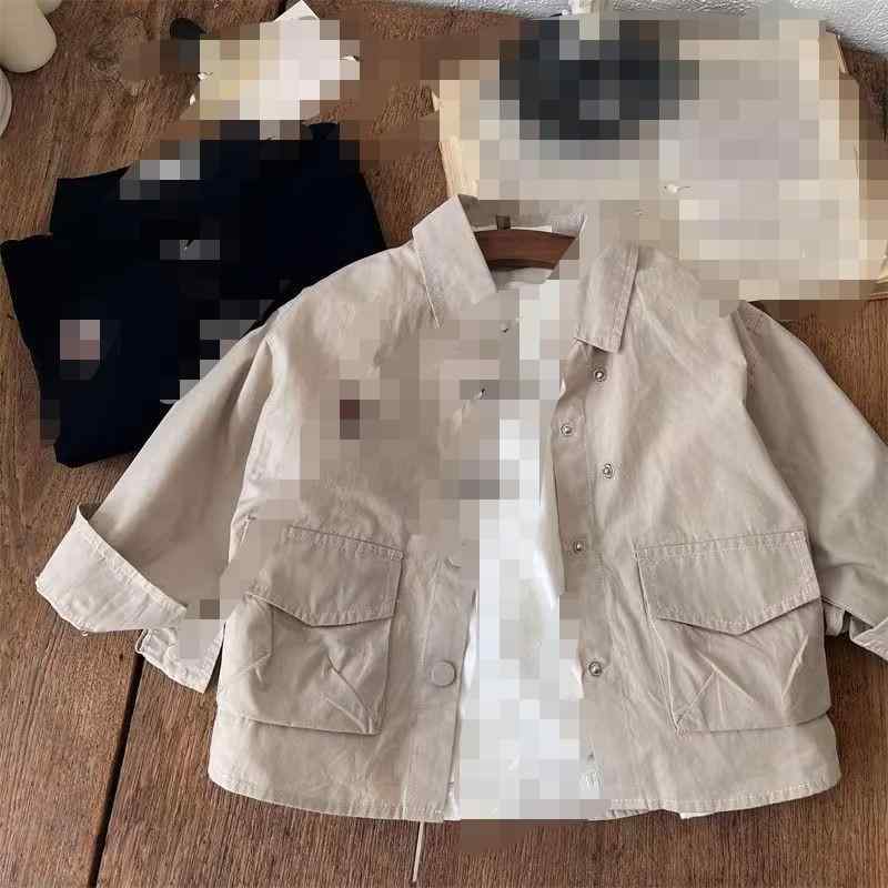 シャツ キッズ 子供服 男女兼用 ポケット付き ジャケット アウター 個性的 普段使い トップス 羽織り