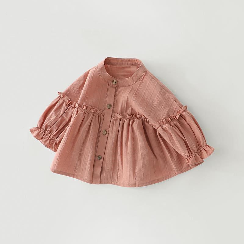 シャツ キッズ 長袖シャツ ブラウス 子供服 トップス 春秋 かわいい 襟付き パフスリーブ ドールシャツ 白シャツ[{ "商品仕様欄": [ "・性別: 女児", "・対象年齢: 中・高学...