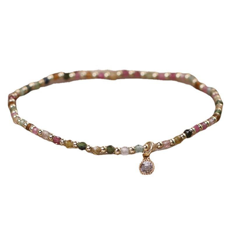 フットアクセサリー レディース ターコイズ アンクレット 韓国風 個性的 セクシー 足首チェーン 天然石 小さめ かわいい おしゃれ トレンド 春夏