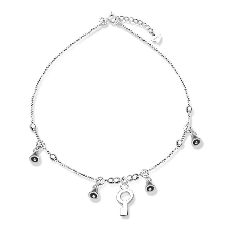 アンクレット レディース 女性用 シルバー925 韓国 ファッション 鍵 キーモチーフ かわいい おしゃれ