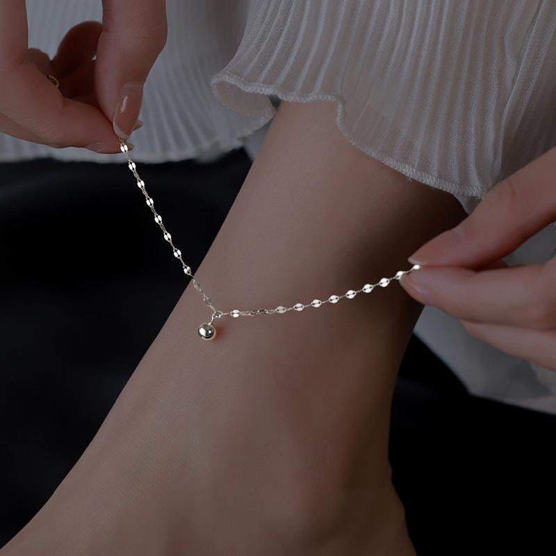 アクセサリー レディース シルバー925製 丸玉 アンクレット インスタ 小さめ かわいい 高級感 夏 サマー 海 プール リゾート シンプル 足首