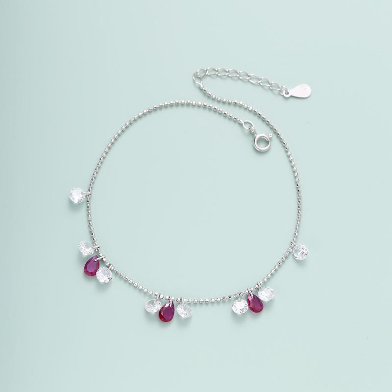 アンクレット レディース シルバー925 ジルコニア 星 滴 かわいい おしゃれ 普段使い 高級感 個性的 エレガント