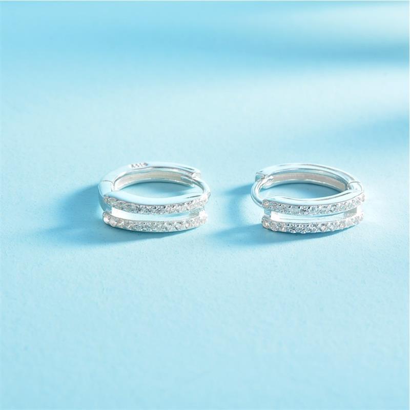 ピアス レディース シルバー925 ジルコニア フープピアス アレルギー対応 キラキラ 揺れる かわいい おしゃれ シンプル 普段使い オフィス パーティー