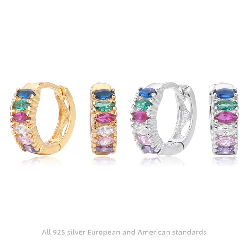 ピアス レディース S925 シルバー イヤリング 韓国 ファッション シンプル 高見え エレガント 上品 カラー ストーン 飾り