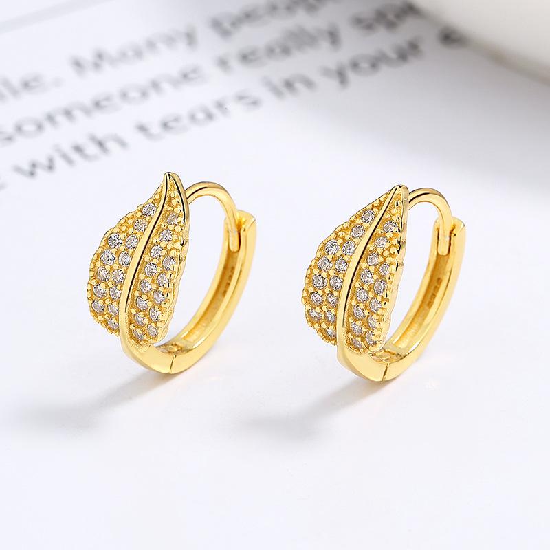 ピアス レディース シルバー925 リーフ 葉 イヤリング ジルコニア 小さめ シンプル ファッション アクセサリー 上品 かわいい