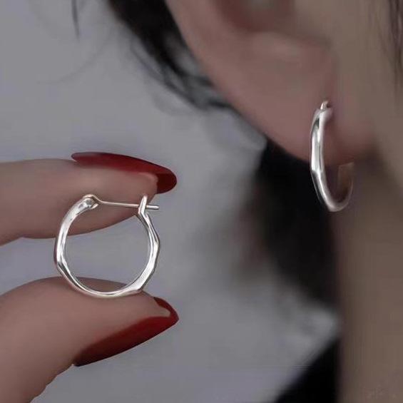 イヤリング レディース シルバー925 竹モチーフ 幾何学模様 小さめ 小ぶり 高級感 大人かわいい おしゃれ アクセサリー ジュエリー