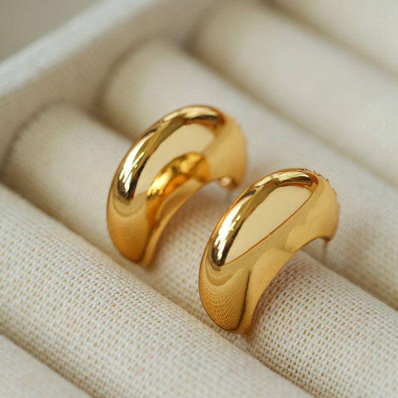 イヤリング レディース ファッション雑貨 月形 湾曲 普段使い おしゃれ かわいい シンプル