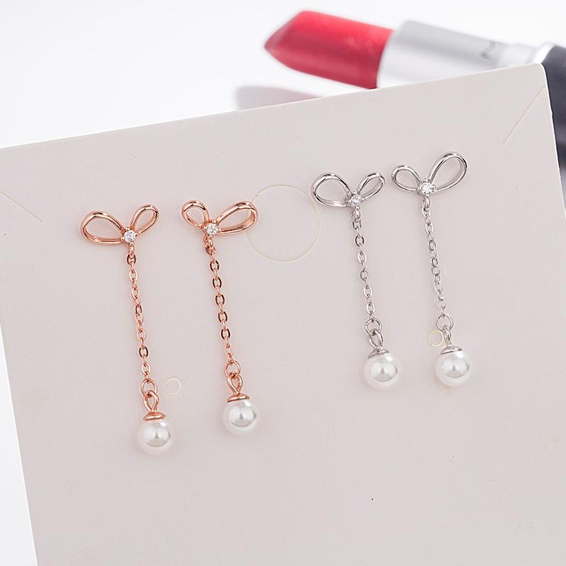 ピアス レディース バタフライ 蝶 結び パール s925 シルバー 揺れる ロング タッセル イヤリング 小ぶり 小さめ フェミニン かわいい シンプル 冷淡 大人 上品 エレガント お洒落 アクセサリー ジュエリー プレゼント ギフト