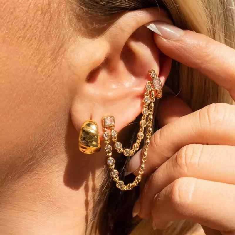 ピアス レディース 高見え ジルコニア 小さめ イヤリング 電気メッキ加工 上品 アクセサリー[ "・処理工芸: 鑲钻", "・色: 銀色, 金色", "・流行要素: 円形", &...