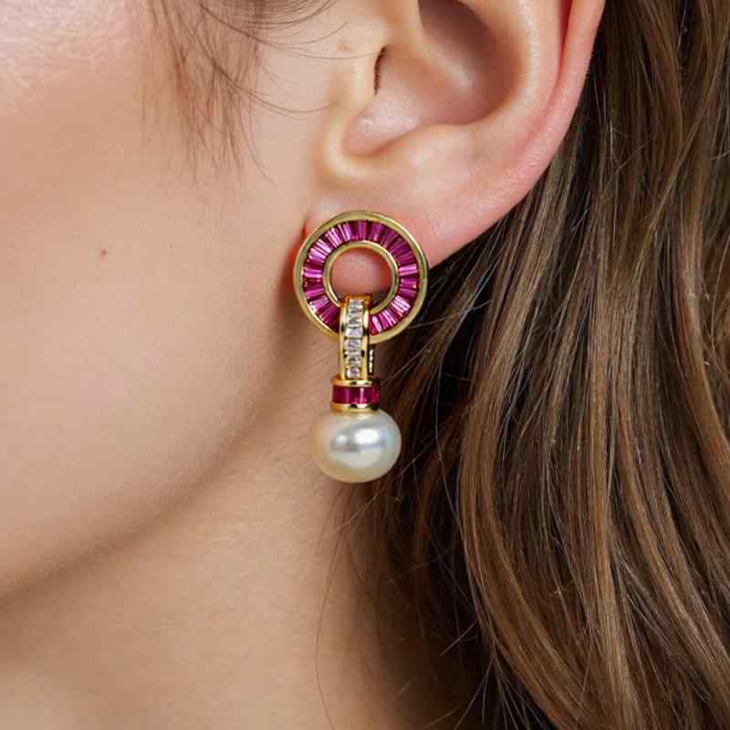 ピアス レディース 淡水パール 高炭素 ジルコニア イヤリング 上品 小ぶり 高見え おしゃれ