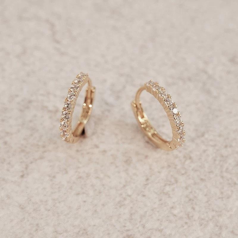 ピアス レディース S925 シルバー14Kゴールド ジルコニア 星 通勤 高見え きれいめ フープピアス イヤリング アクセサリー