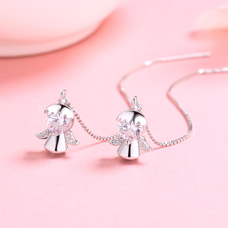 ピアス レディース シルバー925 韓国風 かわいい ジルコニア アレルギー対応 イヤリング 百搭・素材: S925銀・処理方法: 電気メッキ・製品カテゴリ: イヤリング