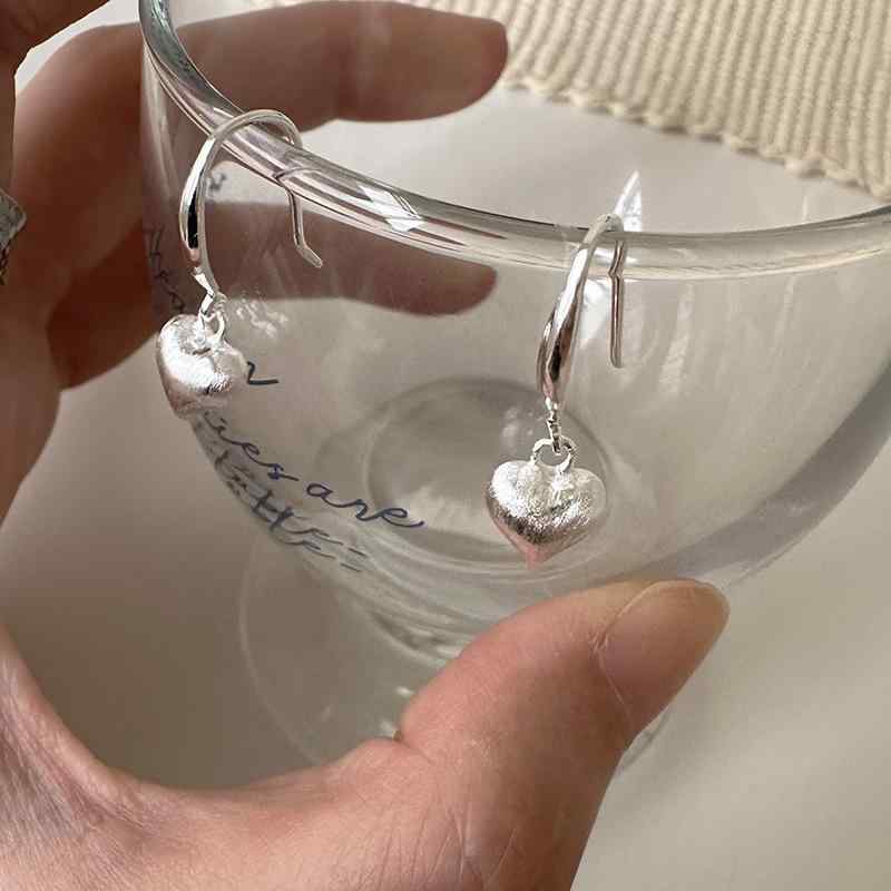 ピアス レディース シルバー925 ハート かわいい おしゃれ スタッド フック 金属アレルギー対応 シンプル シルバーアクセサリー 銀色